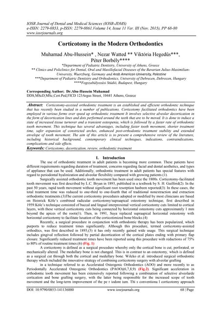Periodontally Accelerated Osteogenic Orthodontics: A Surgical Technique and Case Report | PDF