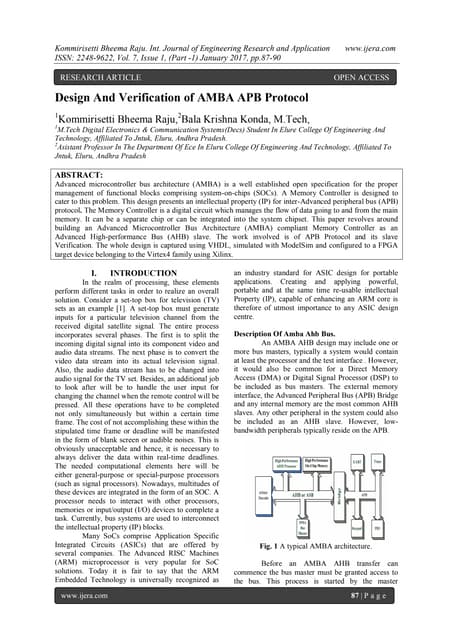 APB protocol v1.0 | ODP