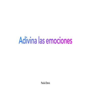 ADIVINA LAS EMOCIONES | PDF