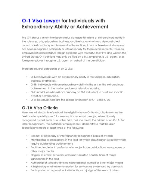 Everything You Need To Know About O-1 Visa | PPT