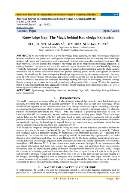 Knowledge gap theory | PPTX