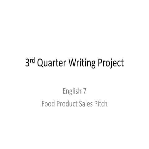 3rd Quarter Writing Project | PPT