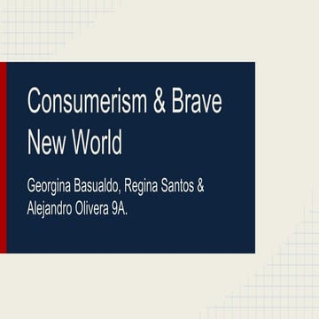 Consumerism In Brave New World | PDF
