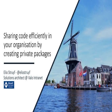 O365con19 Sharing Code Efficiently In Your Organisation Elio Struyf Ppt