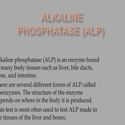 Alkaline phosphatase (alp) | PPTX