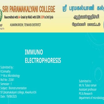 Immunoelectrophoresis | PPTX