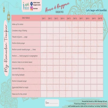 My Ramadan Tracker | PDF