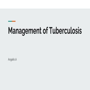 MANAGEMENT OF TB: Two phase chemotherapy, General plan, Management of ...