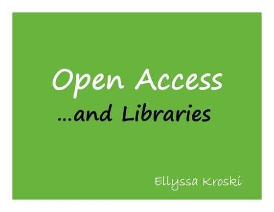 Open Access for Beginners, vol. 2 | PPT