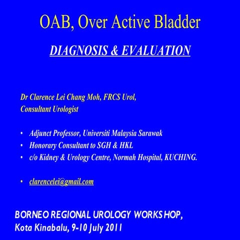 Oab diagnosis & evaluation | PPT