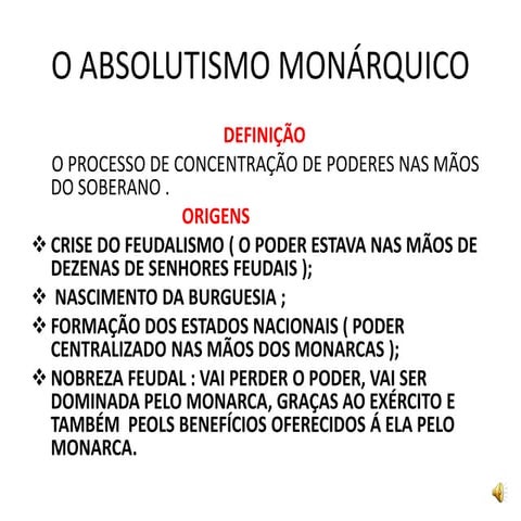 O absolutismo monarquico 7 | PPT