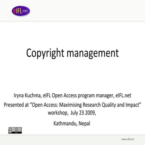 Copyright management. | PPT