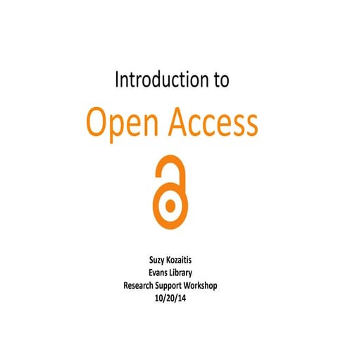 Introduction to Open Access | PPT