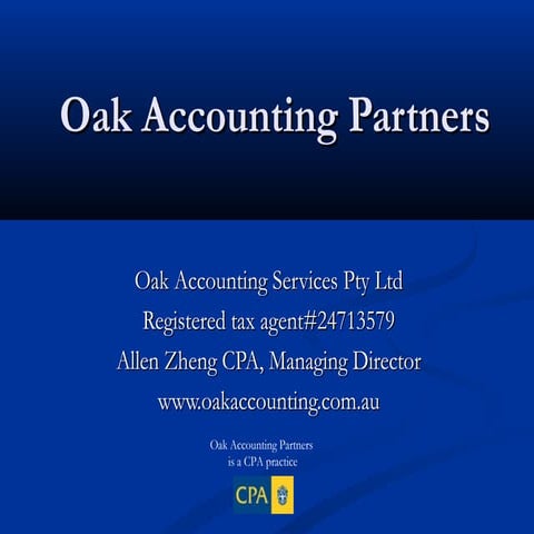 Oak accounting partners tax associate for bas agents - how does it work ...
