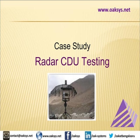 Radar CDU Testing- A Case Study from Oak Systems Pvt Ltd | ODP