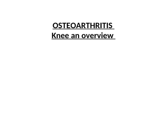 Conversion Of Osteotomy To Total Knee Arthroplasty (TKA) | PPTX
