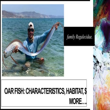 Oar fish- Characters, Habitat, Feeding ,Threat ppt | PDF