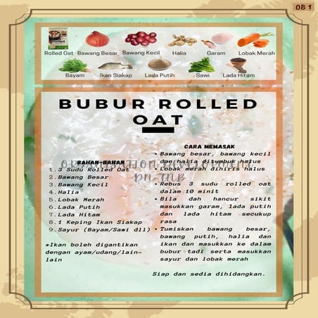 Menu Oat-Based | PDF