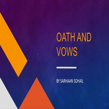 Oath and vows | PPTX