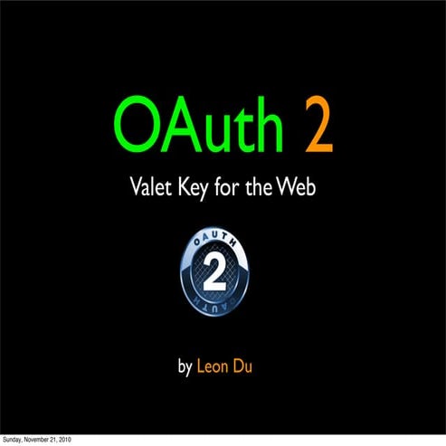 Introduction to OAuth2 | PPT