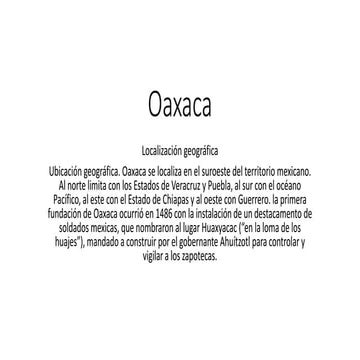Oaxaca | PPTX