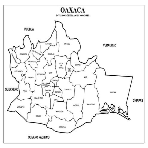 Oaxaca Con Nombres Pdf