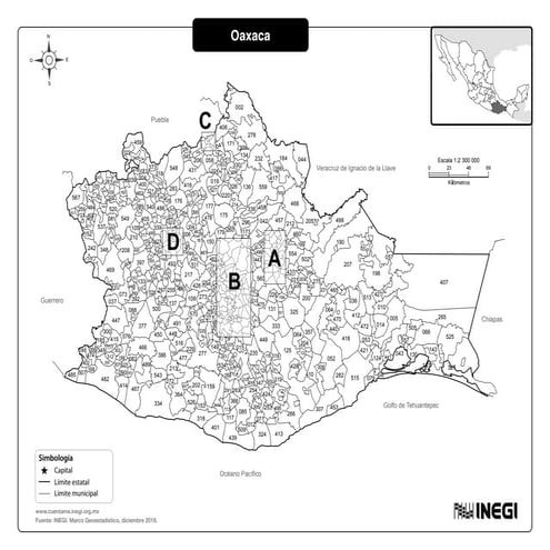 Mapa de oaxaca por municipios y descripción | PDF