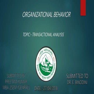 Transactional Analysis | PPT