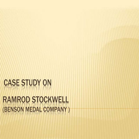 Ramsey Stockwell Case Study - Research Paper | PPTX