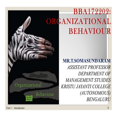 Organizational Behaviour - Introduction | PDF