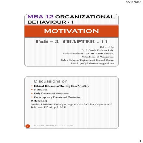 Ob1 unit 3 chapter - 7 - individual behavior | PDF