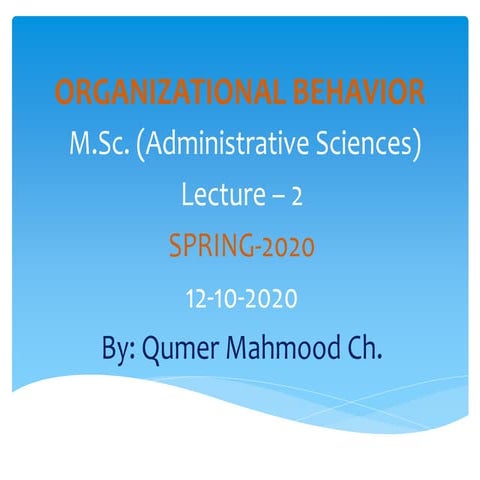 Organizational Behaviour | PPT