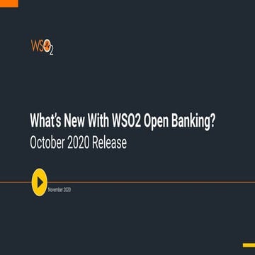 What’s New With WSO2 Open Banking? | PPT