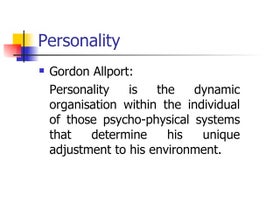 Trait theories personality theories | PPT