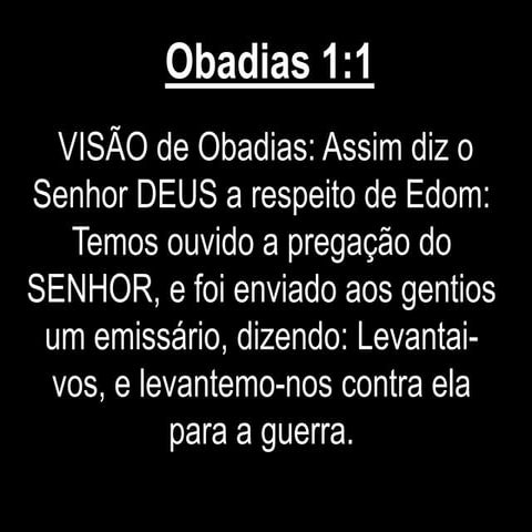 Obadias - 001.ppt xxxxxxxxxxxxxxxxxxxxxx | PPT