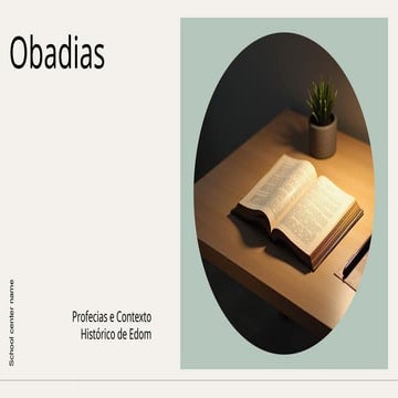 Obadias livro do profeta do Antigo Testamento | PPTX