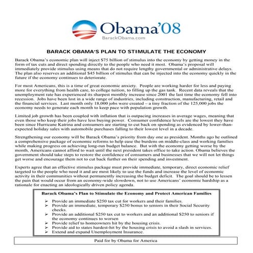 President obama’s plan | PPTX