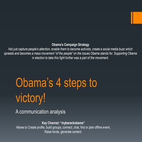 The communication plan in Obama's campaign | PPTX