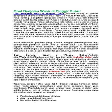 Wasir stadium 3 bisa sembuh sendiri gak | PDF