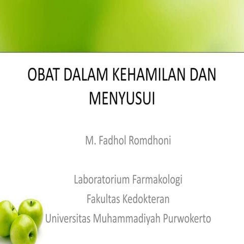 OBAT DALAM KEHAMILAN DAN MENYUSUI.ppt