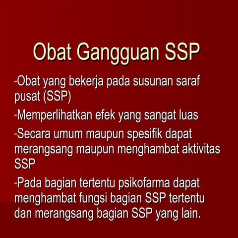 Obat gangguan ssp | PPT