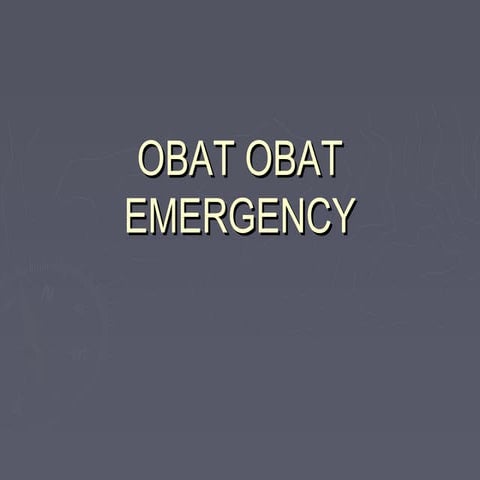 Obat obat emergency | PPT
