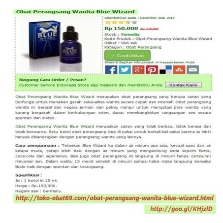 Obat perangsang wanita blue wizard | PDF