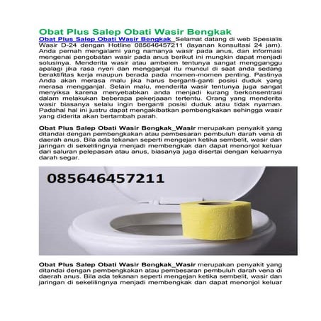 Obat plus salep obati wasir bengkak | PDF
