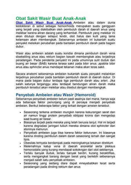 Waspadai komplikasi penyakit hemoroid | PDF