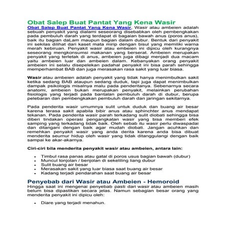 Fase stadium penyakit wasir (hemoroid) | PDF