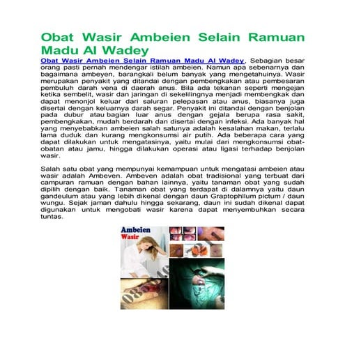 Wasir dan pengobatanya | PDF