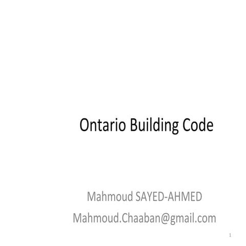Ontario Building Code | PPT
