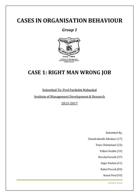 Right man wrong job presentation | PPTX