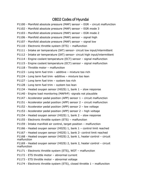 Full OBD2 Chassis Trouble Code List (CXXXX) | PDF